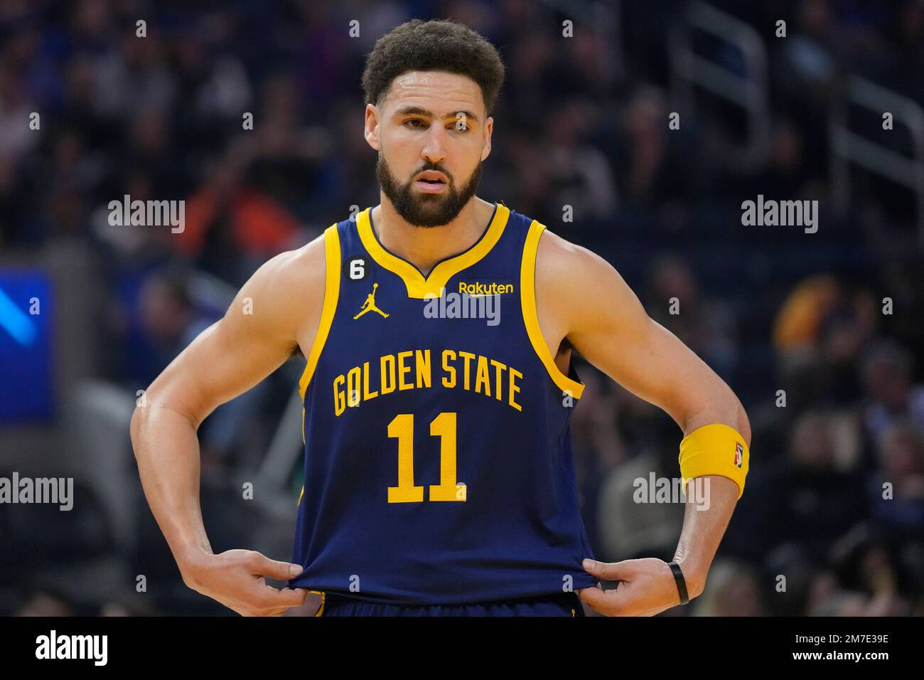 Golden State Warriors guard Klay Thompson during an NBA basketball game ...