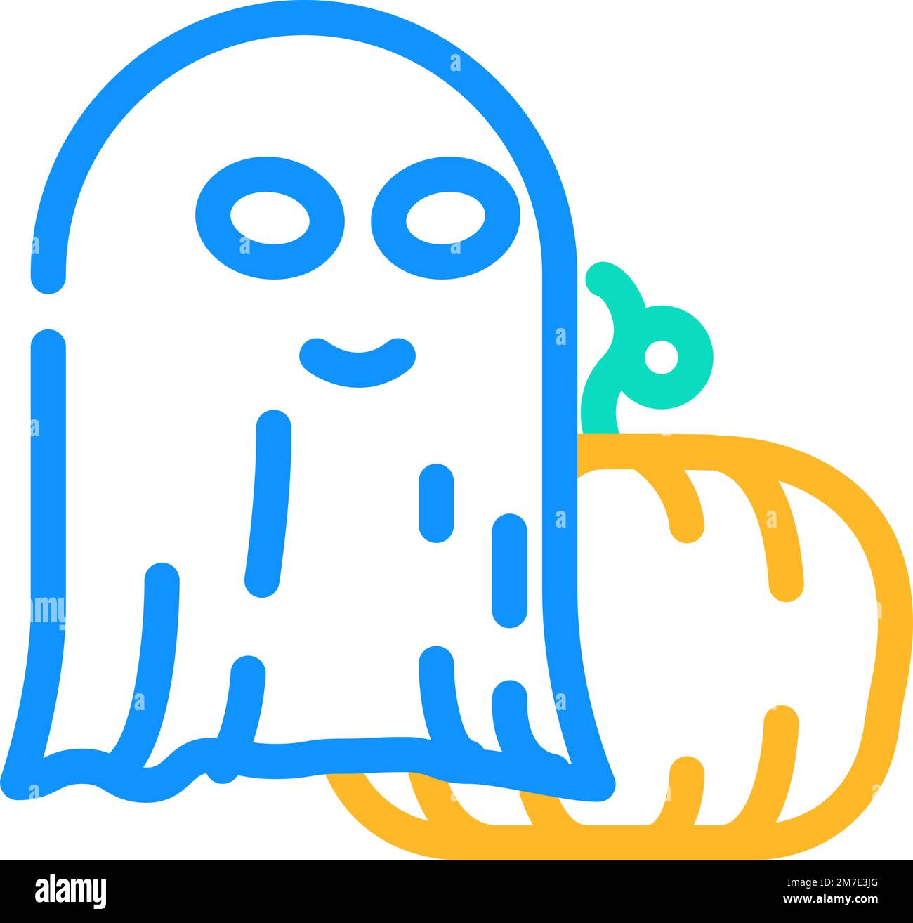 halloween ghost color icon vector illustration Stock Vector Image & Art ...
