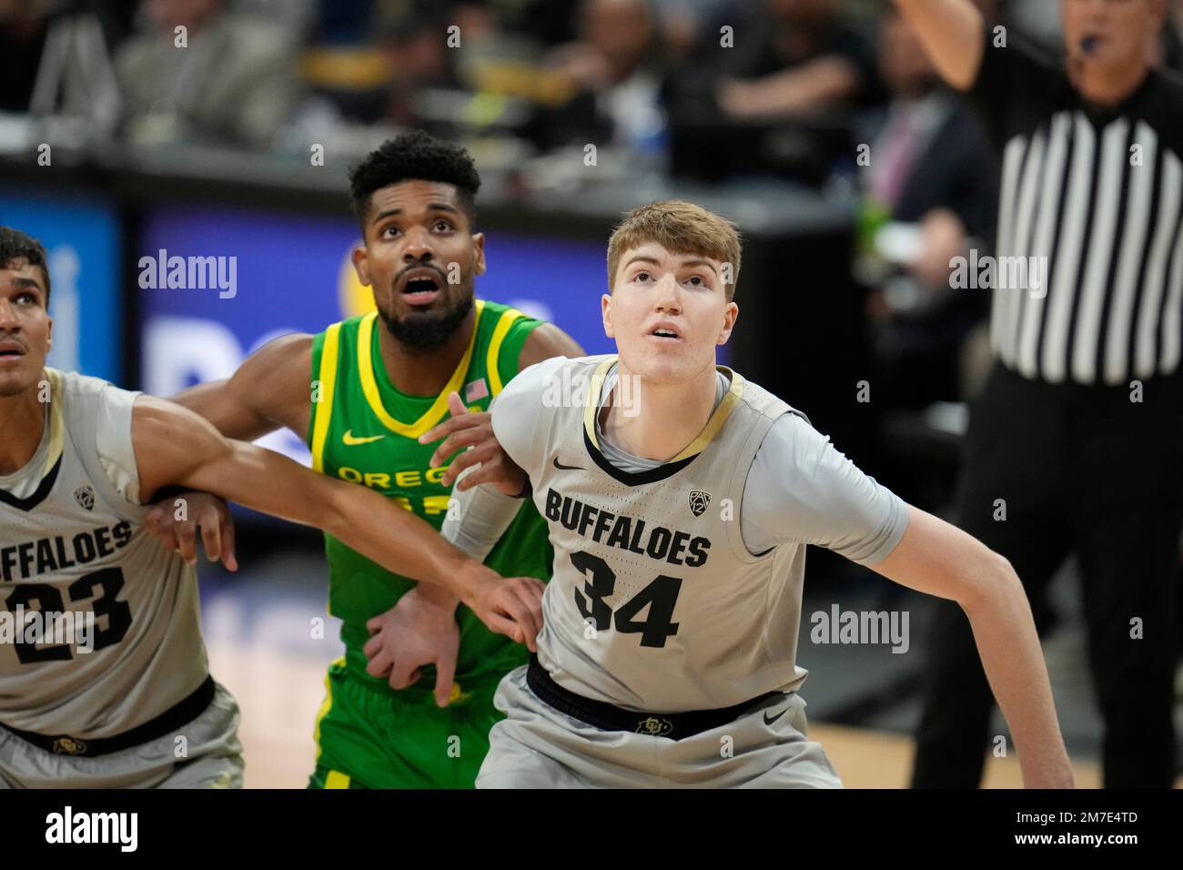Colorado center Lawson Lovering (34) in the first half of an NCAA ...