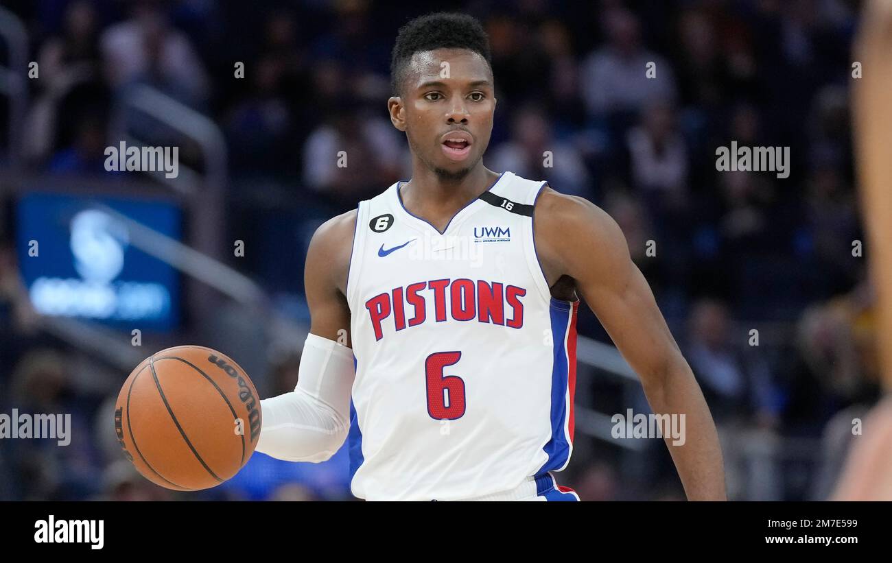 Detroit Pistons guard Hamidou Diallo (6) against the Golden State ...