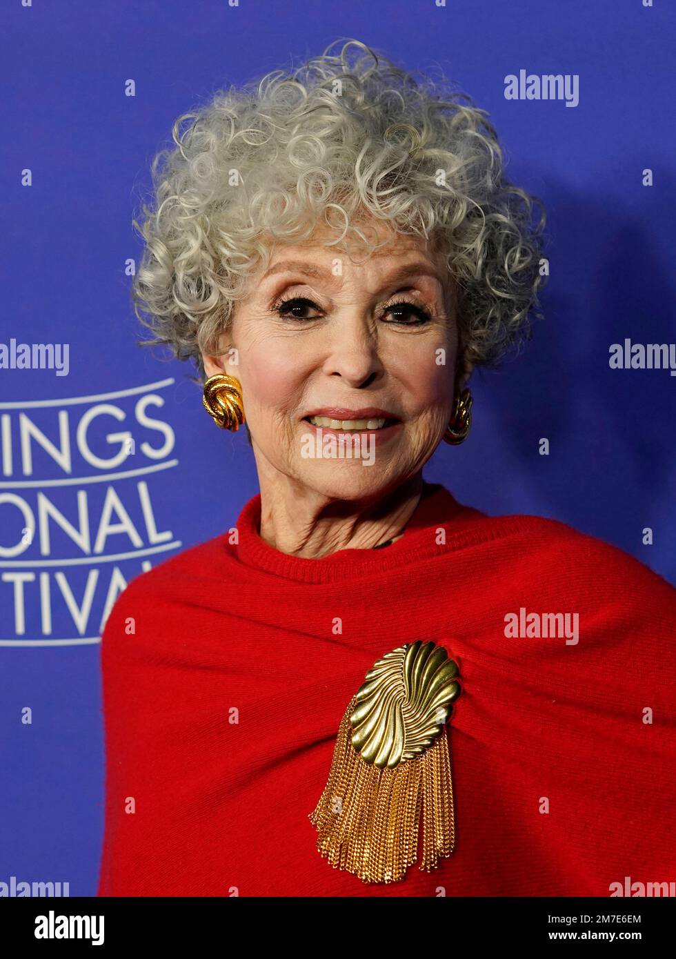Rita Moreno poses at the premiere of the film "80 for Brady" at the ...