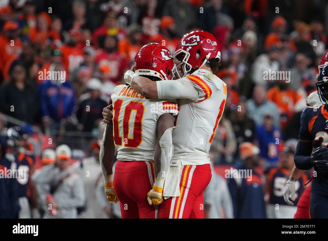 Kansas City Chiefs running back Isiah Pacheco (10) celebrates against ...