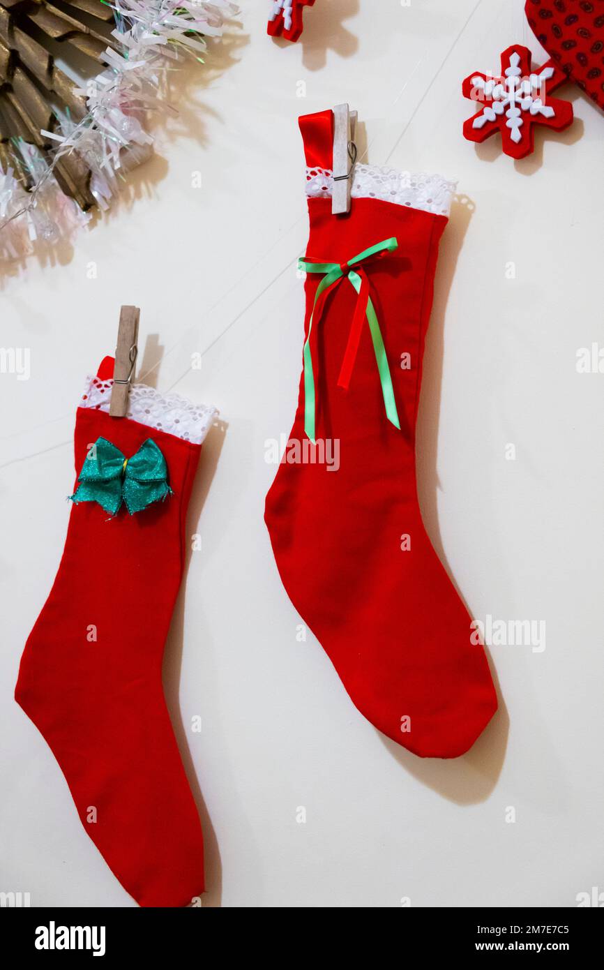 Christmas stocking fire place hi-res stock photography and images - Alamy