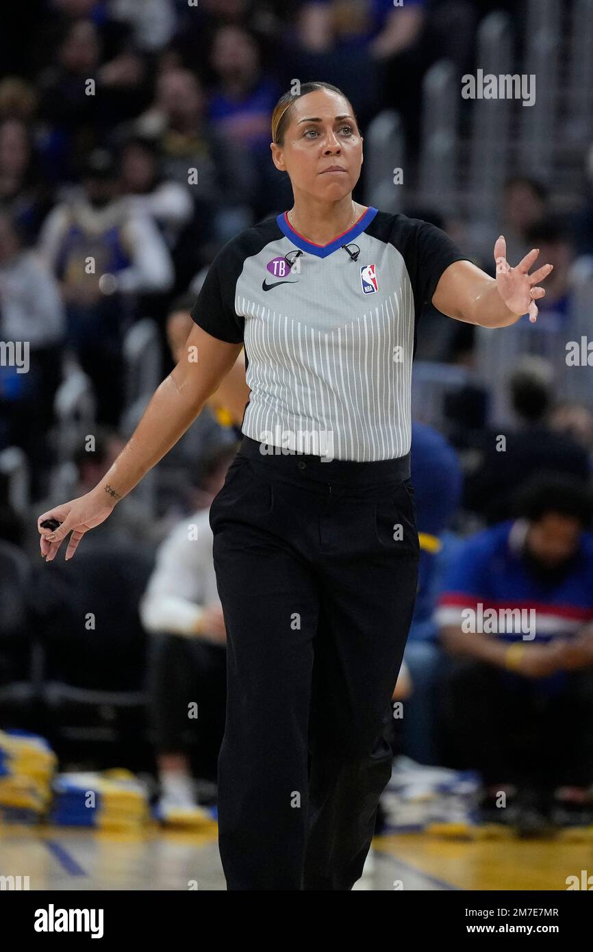 Referee Sha'Rae Mitchell during an NBA basketball game between the ...