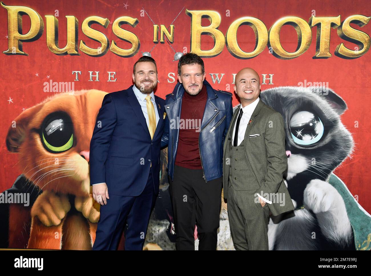 Director Joel Crawford, actor Antonio Banderas and co-director Januel ...