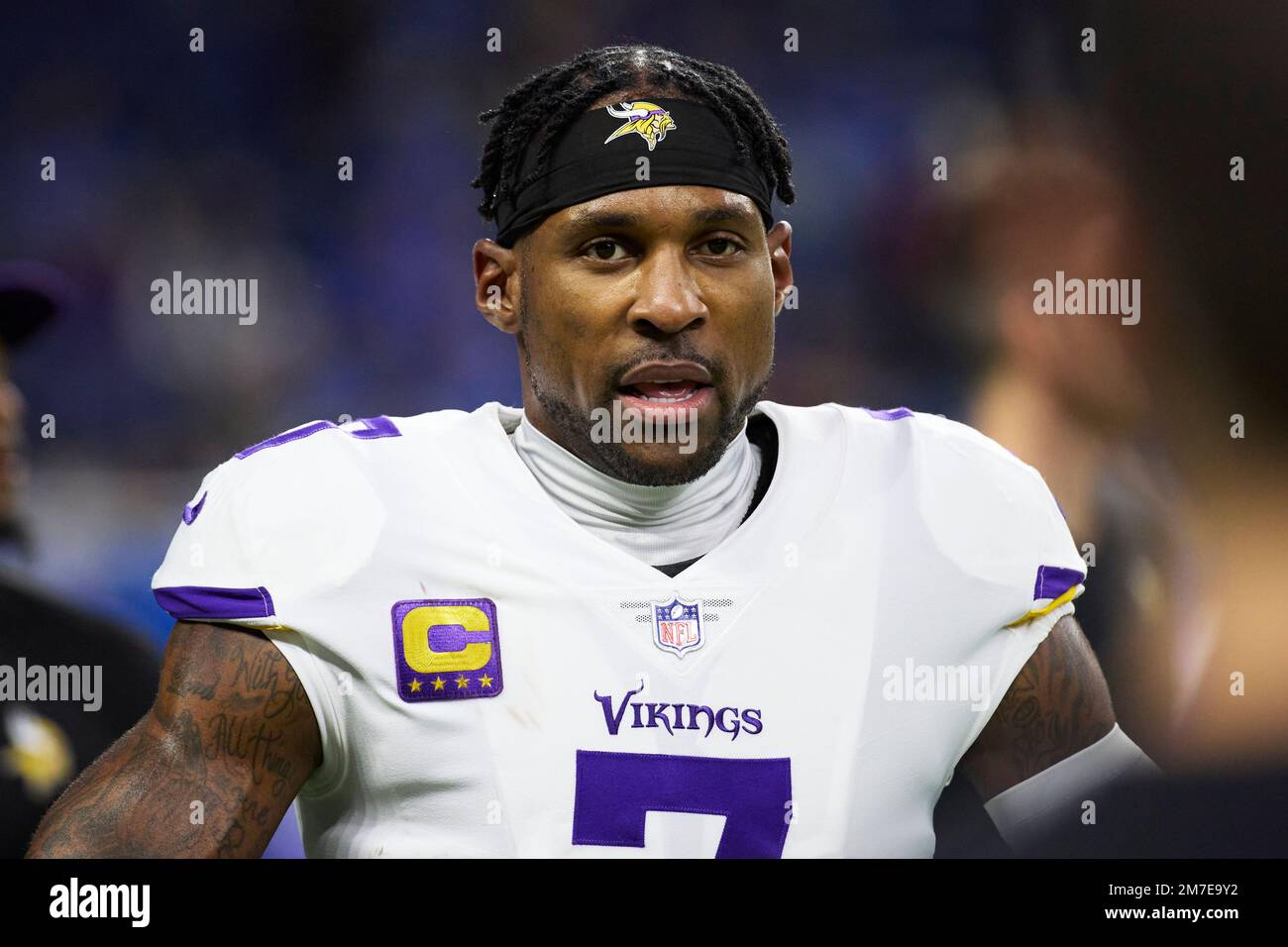 Minnesota Vikings cornerback Patrick Peterson (7) during warm ups ...