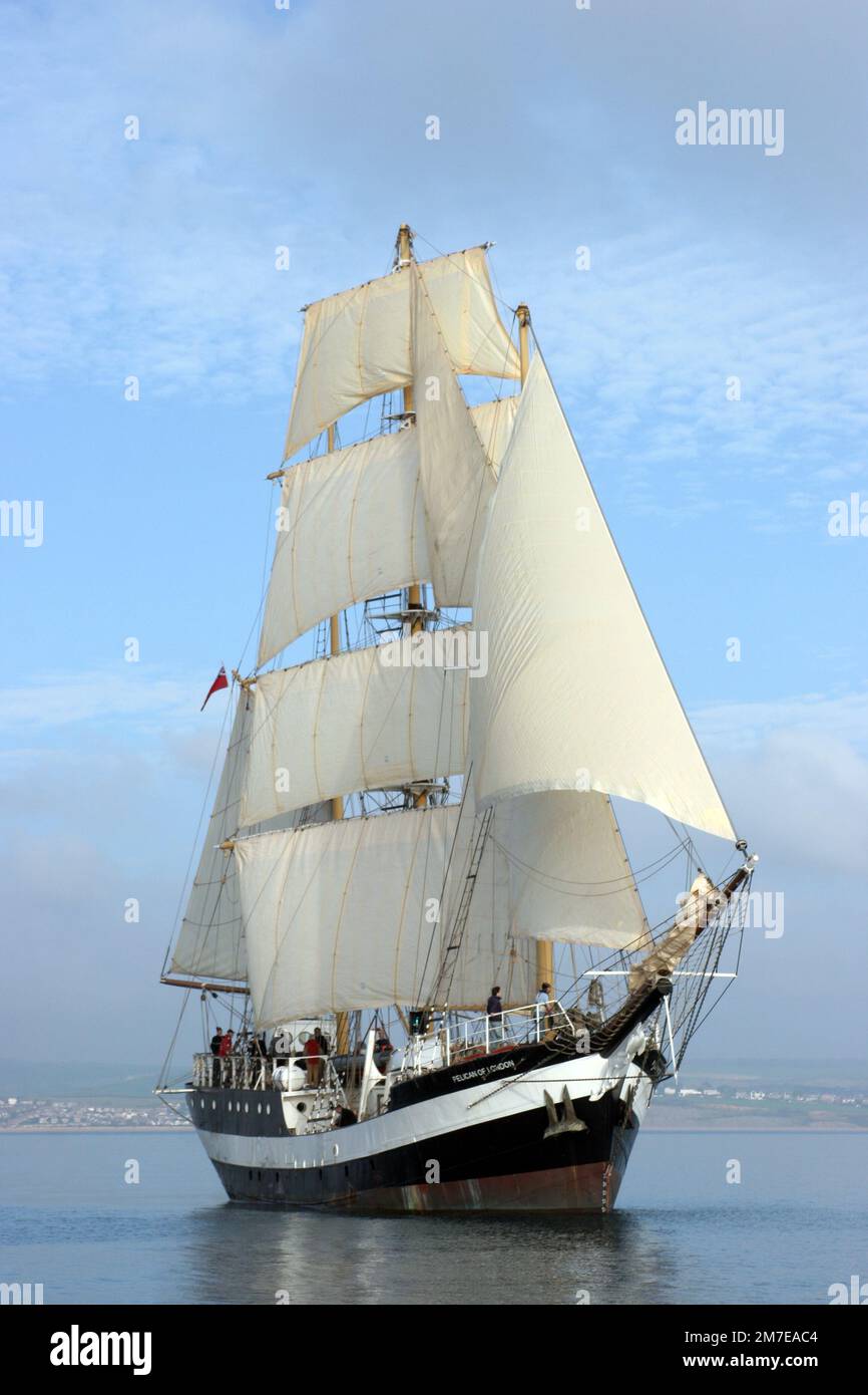 British tall ship Pelican, Weymouth Bay, 2007 Stock Photo - Alamy