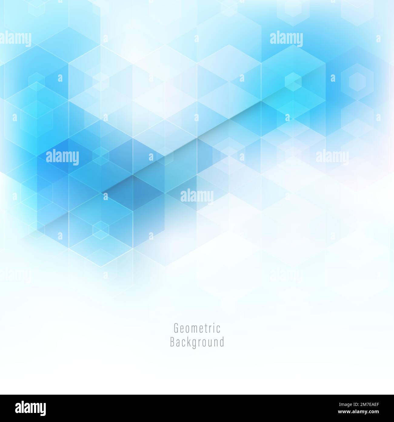 Abstract background geometric shape of blue hexagons. Brochure design ...