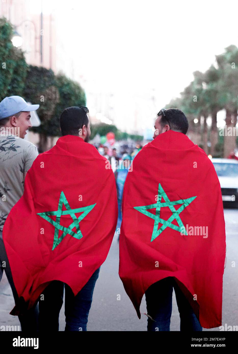 Moroccans celebrate their World Cup victory against Portugal in the ...