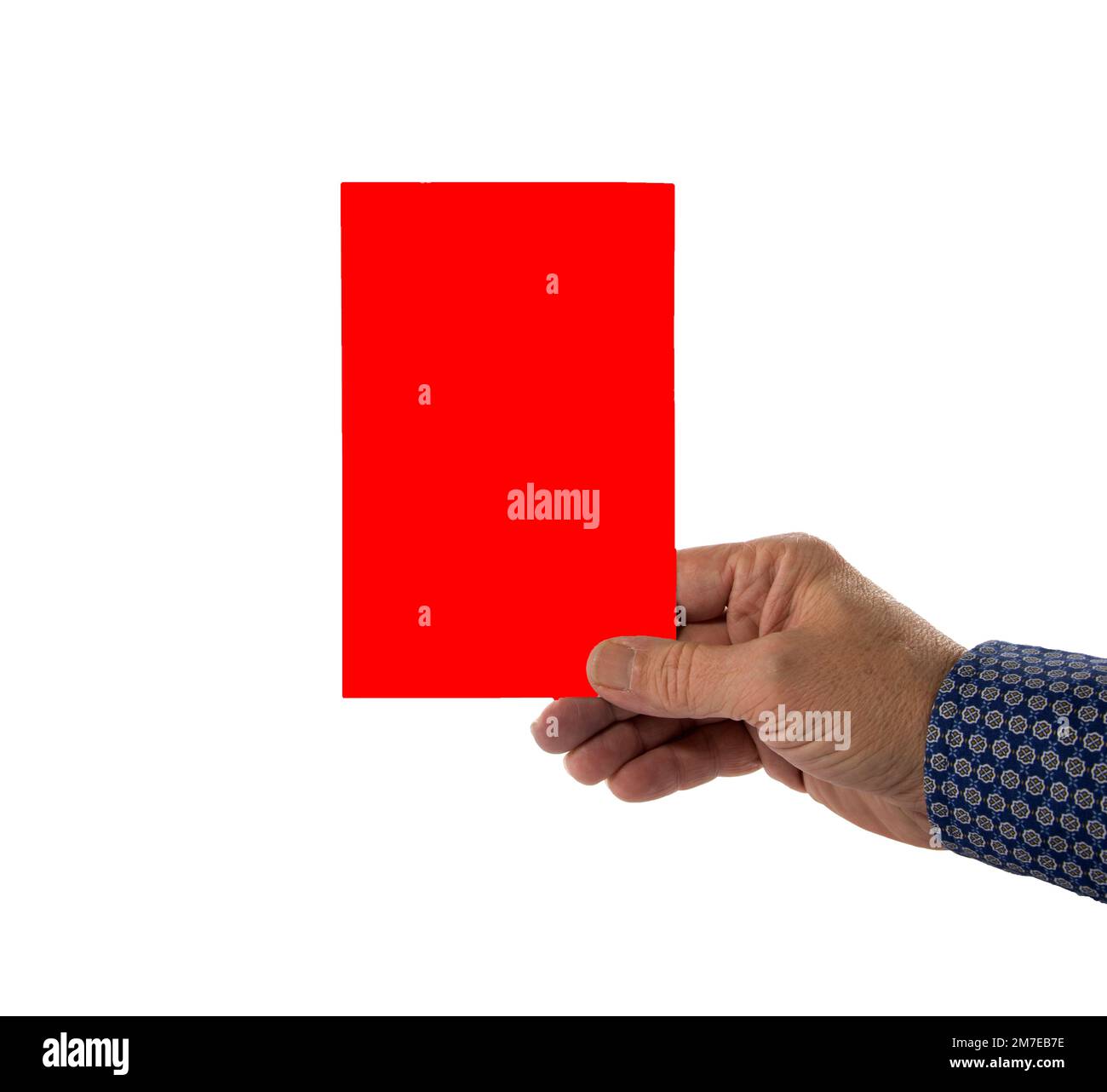Hand holding blank plain card Stock Photo - Alamy