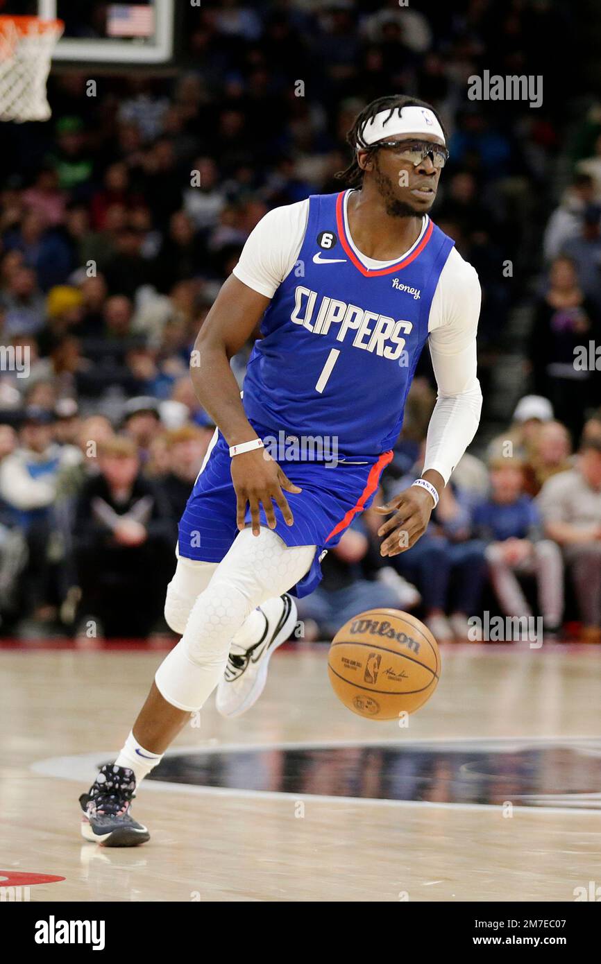 Los Angeles Clippers guard Reggie Jackson plays during an NBA ...