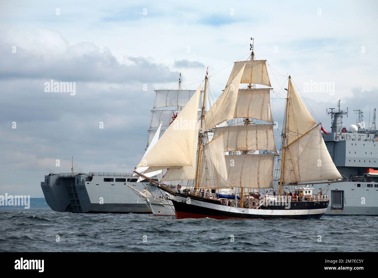 British tall ship Pelican, Northern Ireland race start, 2008 Stock ...