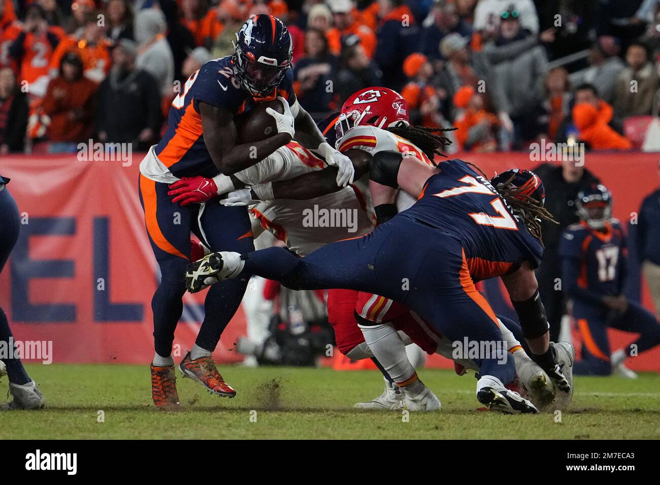 Denver Broncos running back Mike Boone (26) against the Kansas City ...