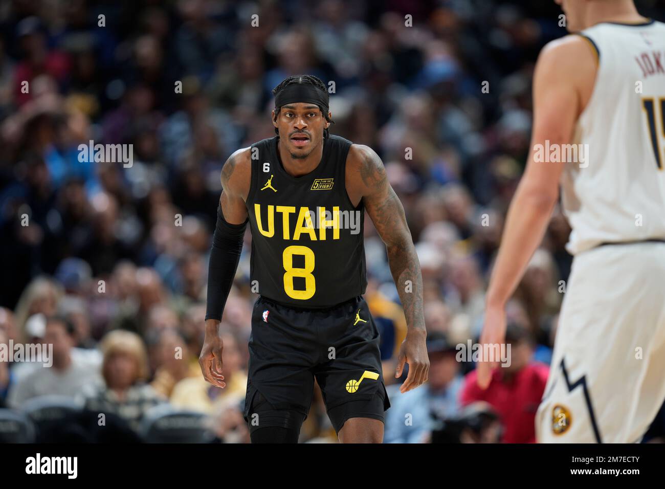 Utah Jazz forward Jarred Vanderbilt (8) in the second half of an NBA ...