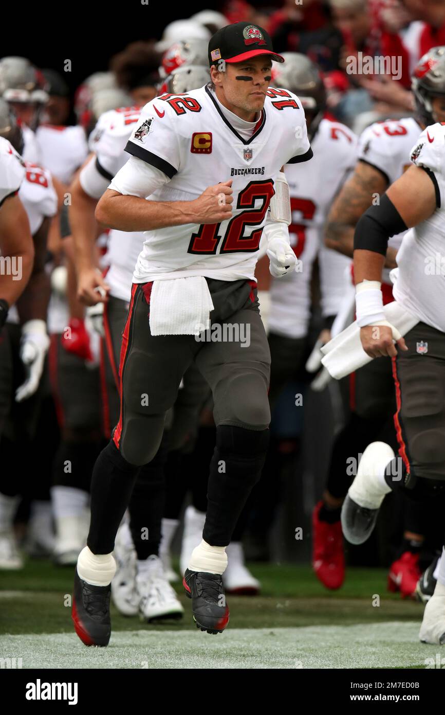 Tampa Bay Buccaneers quarterback Tom Brady (12) walks on the field ...