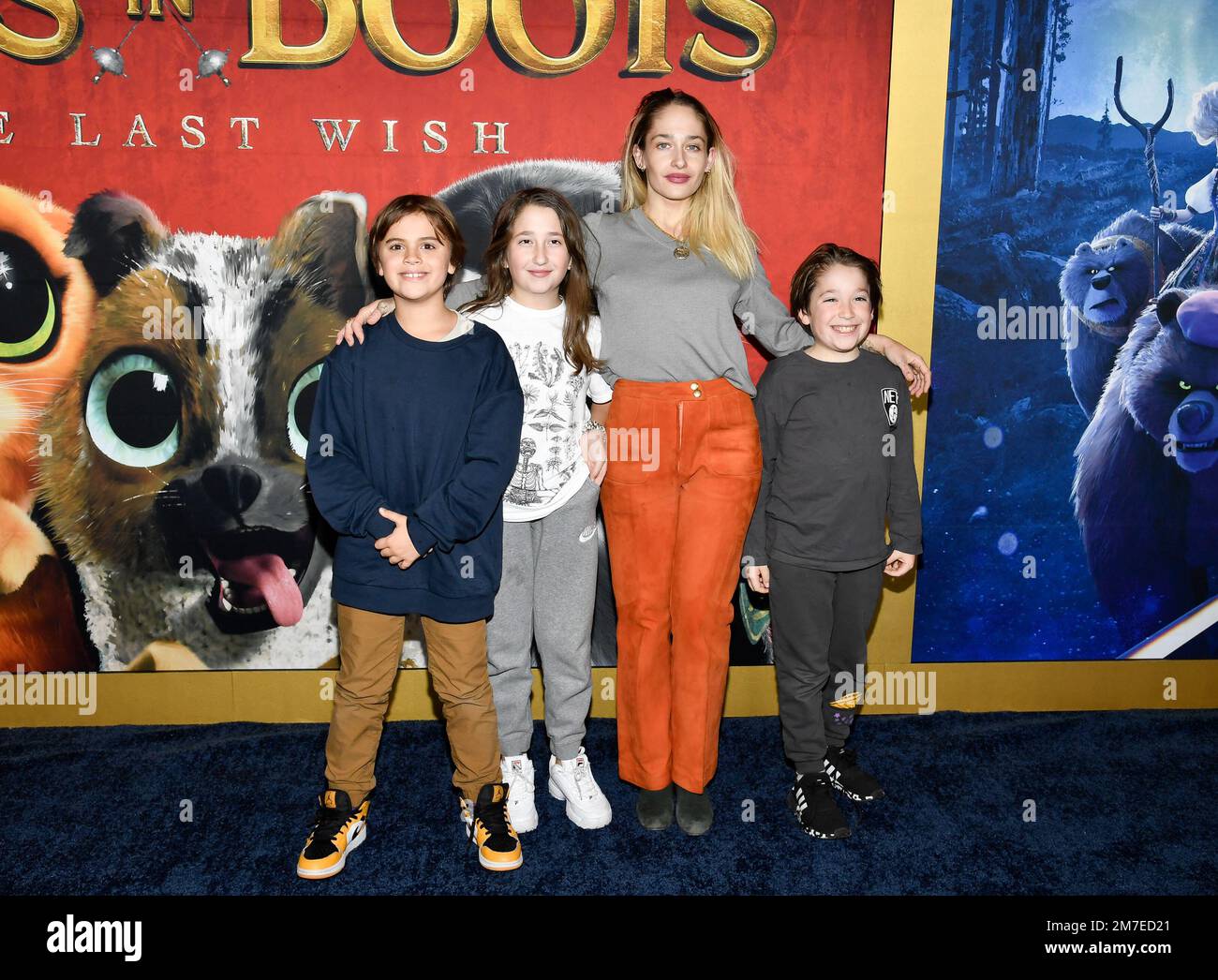 Jemima Kirke and her children attend the premiere of "Puss in Boots ...