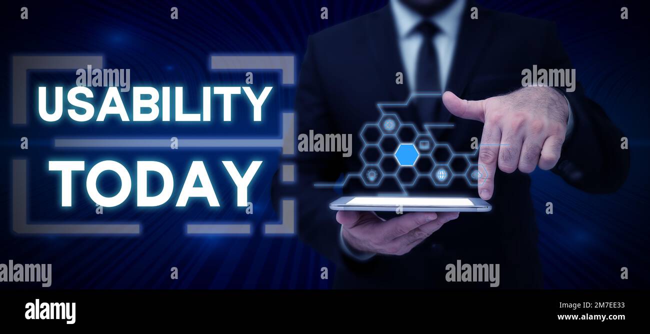 Text caption presenting Usability. Business idea A word assosiated with ...