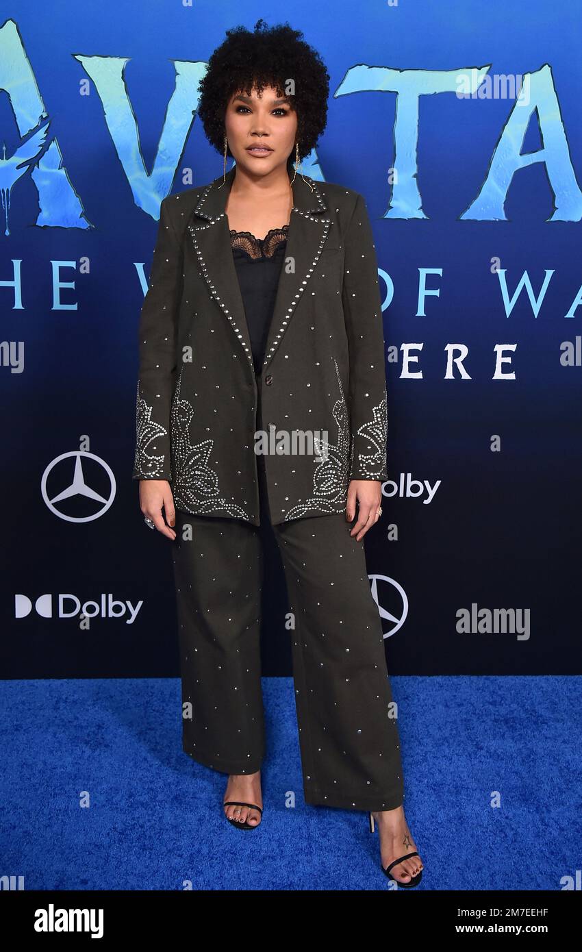Emmy Raver-Lampman arrives at the U.S.premiere of "Avatar: The Way of ...