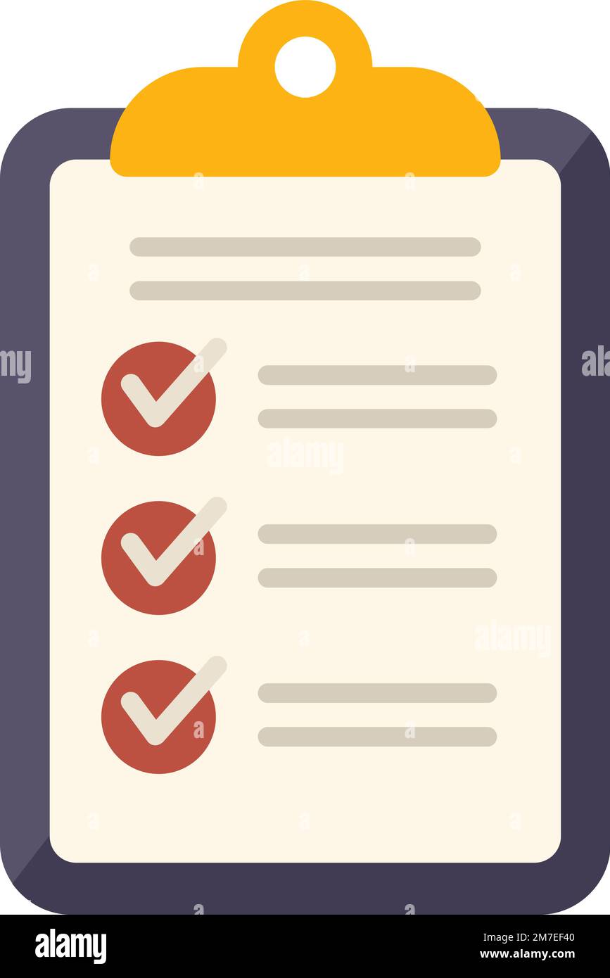 Task board icon flat vector. Work project. School schedule isolated ...