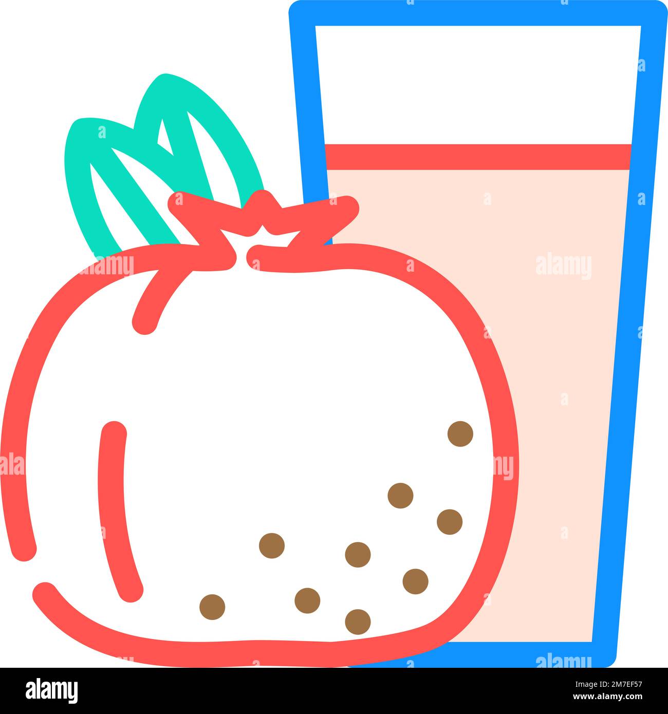 pomegranate whole slice red cut color icon vector illustration Stock ...