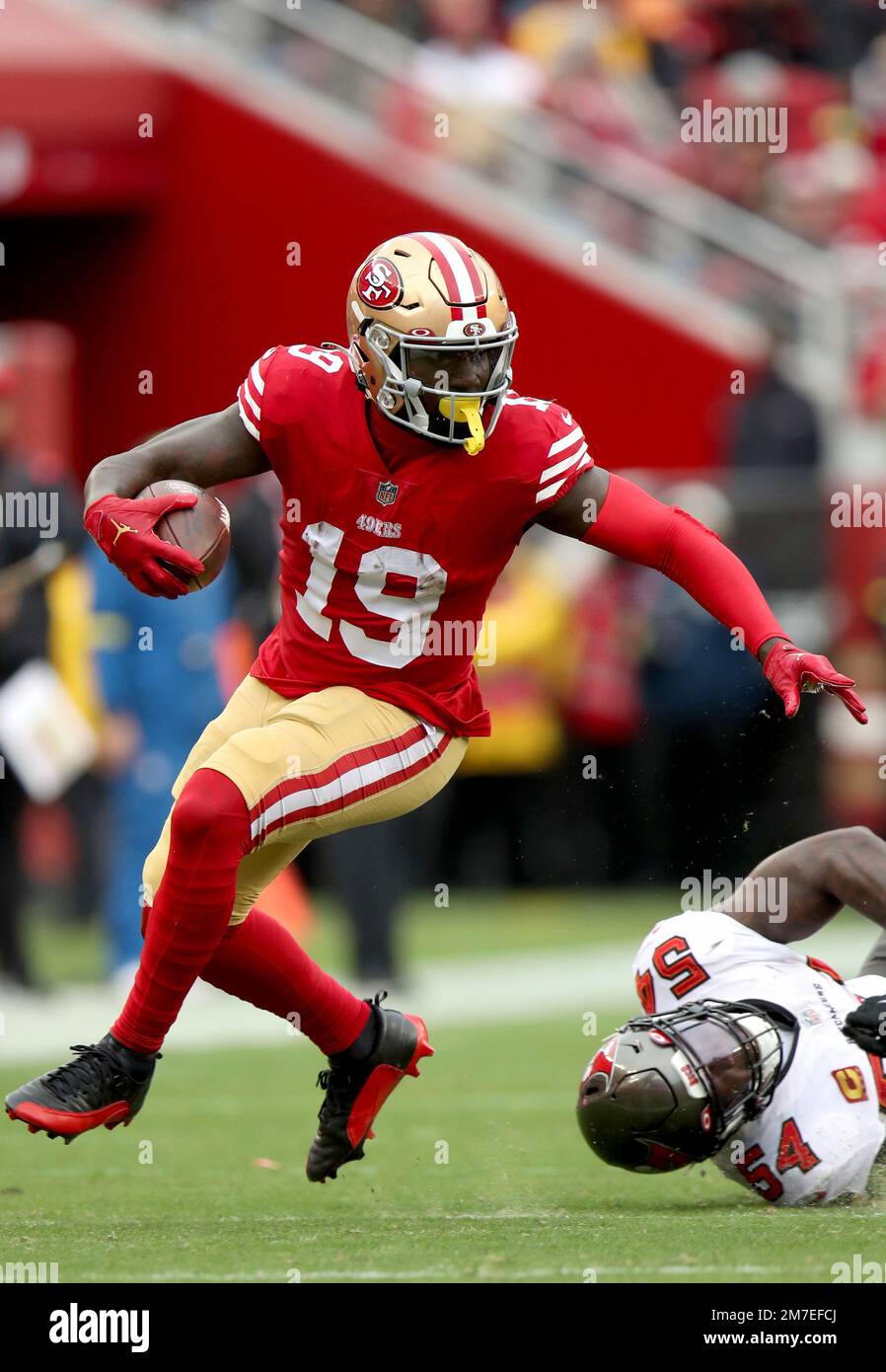 San Francisco 49ers wide receiver Deebo Samuel (19) runs during an NFL ...