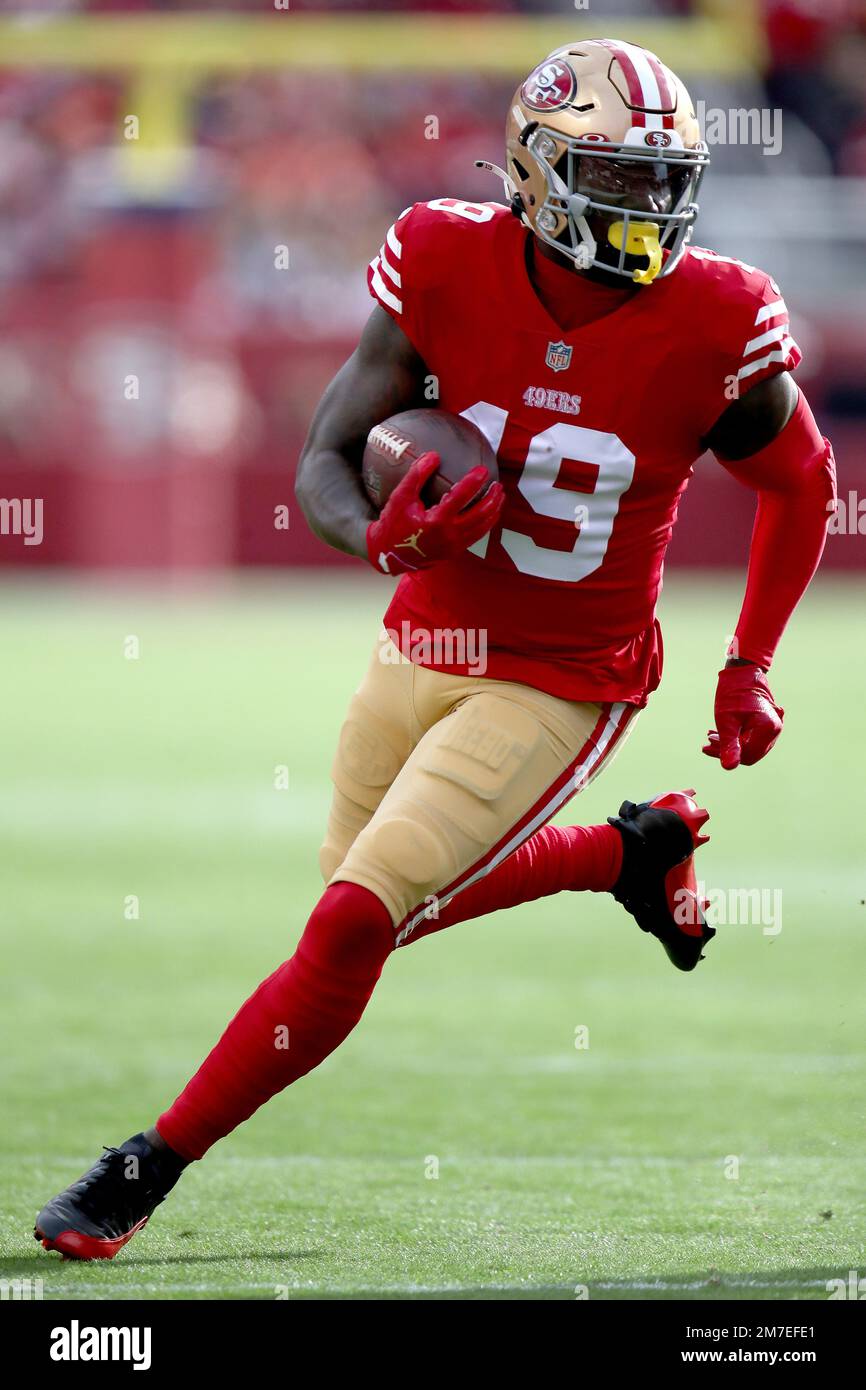 San Francisco 49ers wide receiver Deebo Samuel (19) runs during an NFL ...