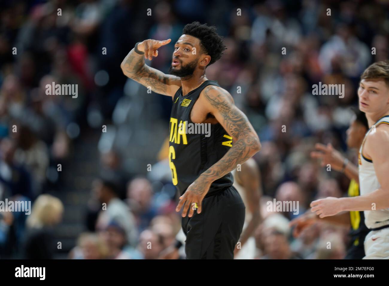 Utah Jazz guard Nickeil Alexander-Walker (6) in the first half of an ...