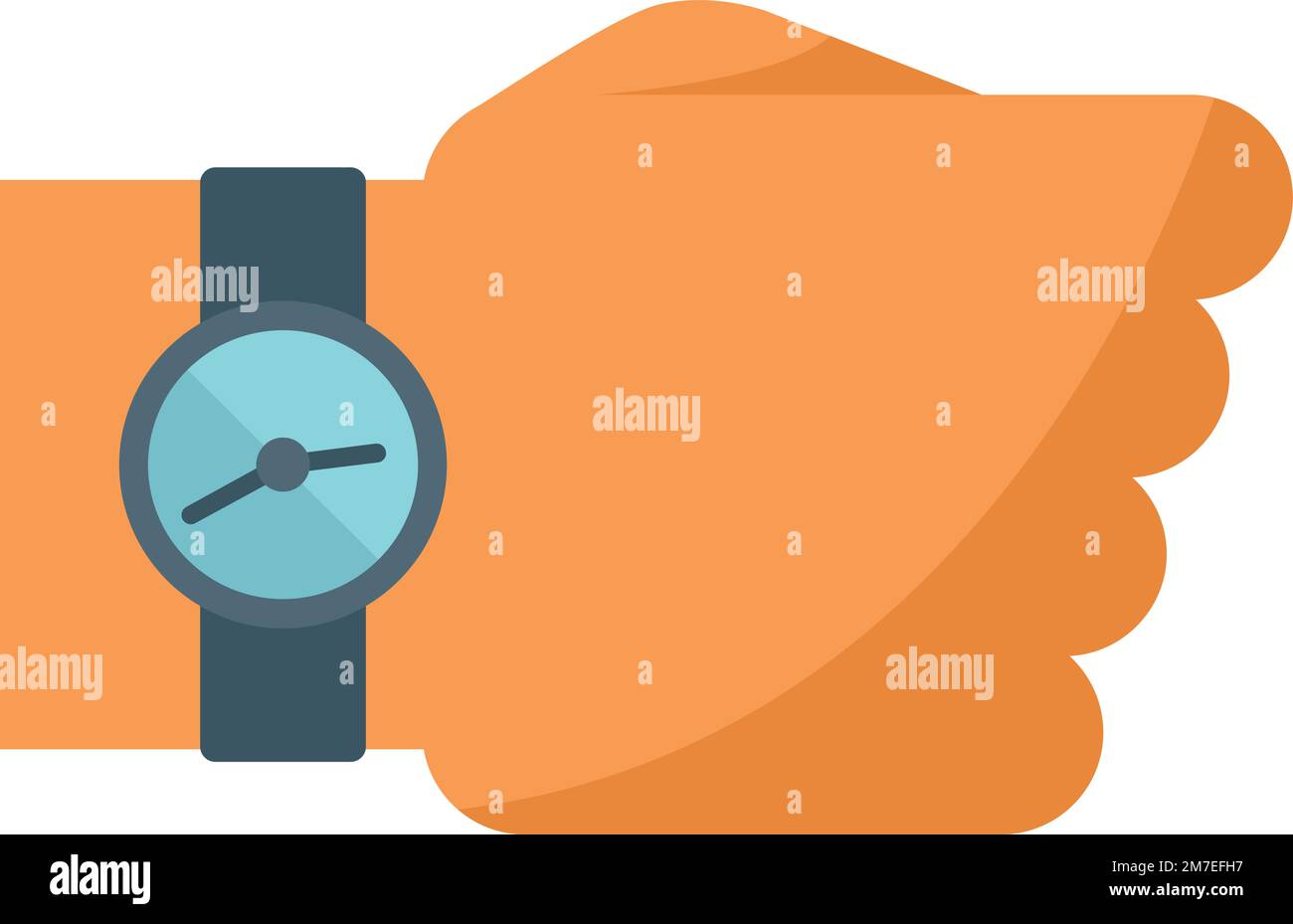 Wristwatch icon flat vector. Work project. Task control isolated Stock ...