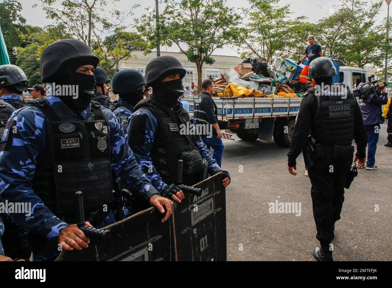Belem, Brazil. 09th Jan, 2023. Military Police of Pará and Municipal ...