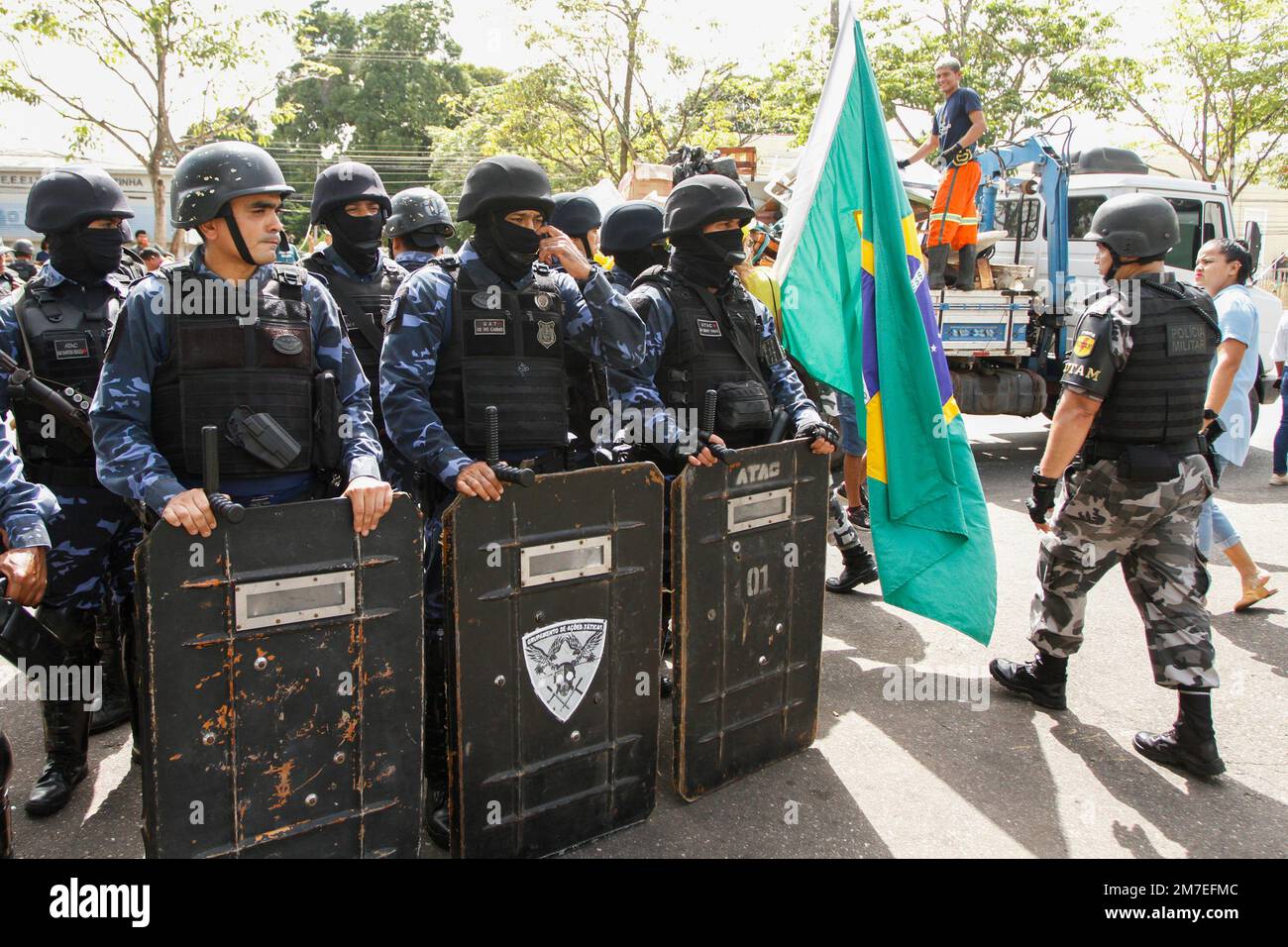 Belem, Brazil. 09th Jan, 2023. Military Police of Pará and Municipal ...