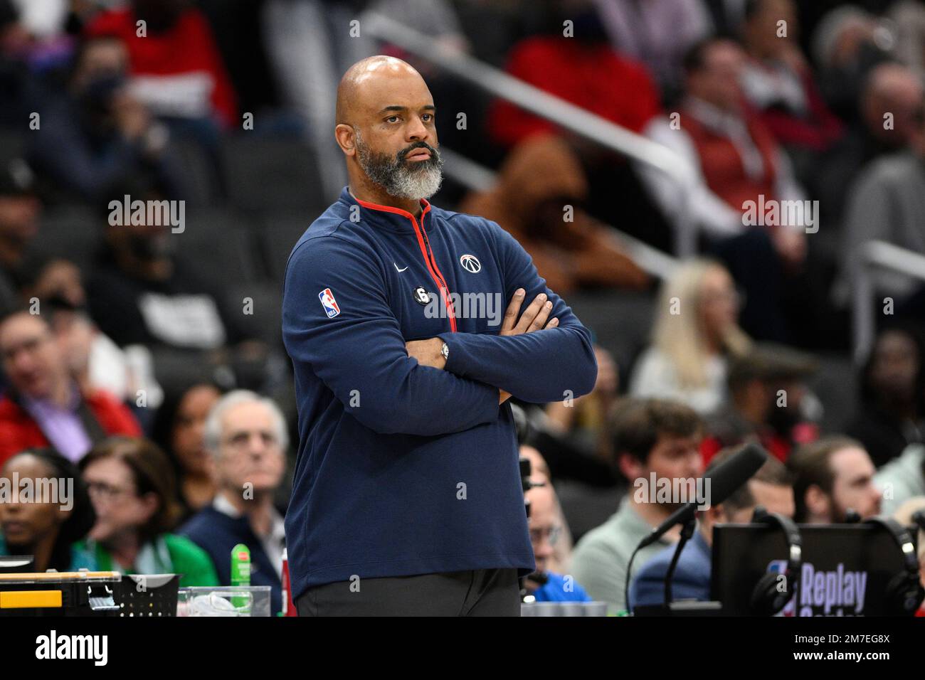Washington Wizards head coach Wes Unseld Jr. looks on during the second ...