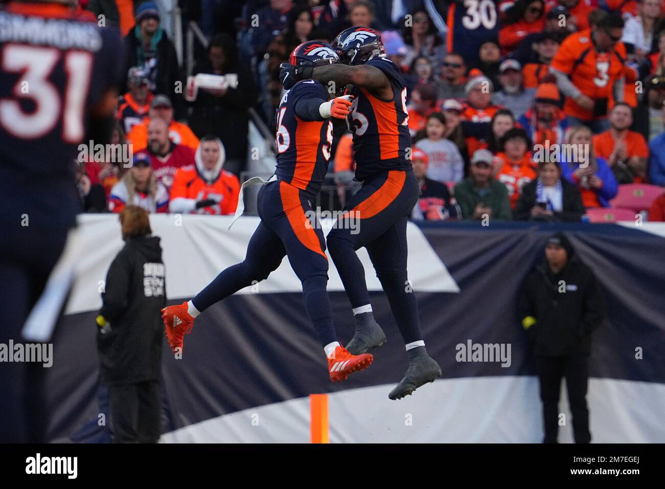 Denver Broncos linebacker Baron Browning (56) and Denver Broncos ...