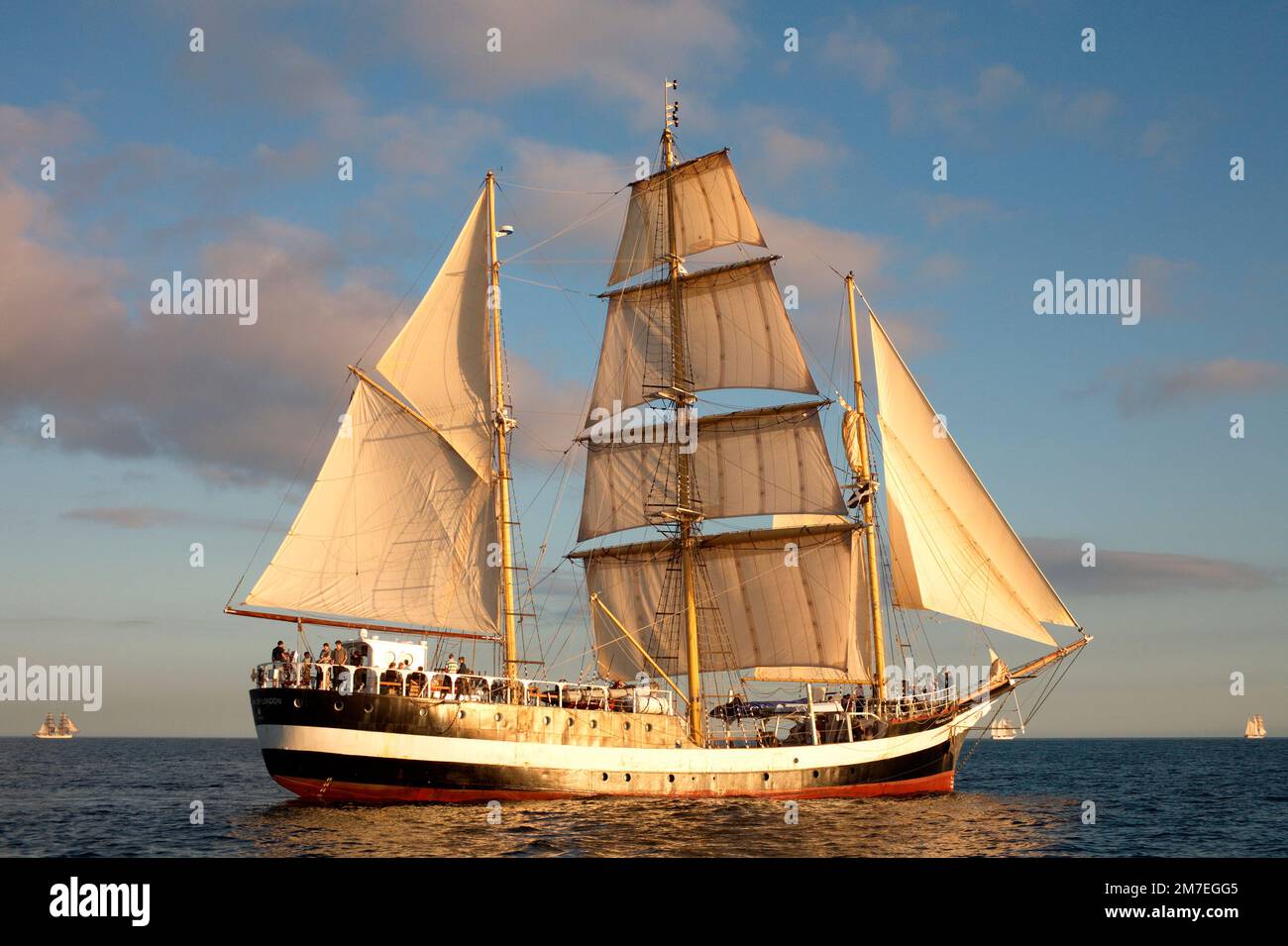 British tall ship Pelican, Falmouth race start, 2008 Stock Photo - Alamy