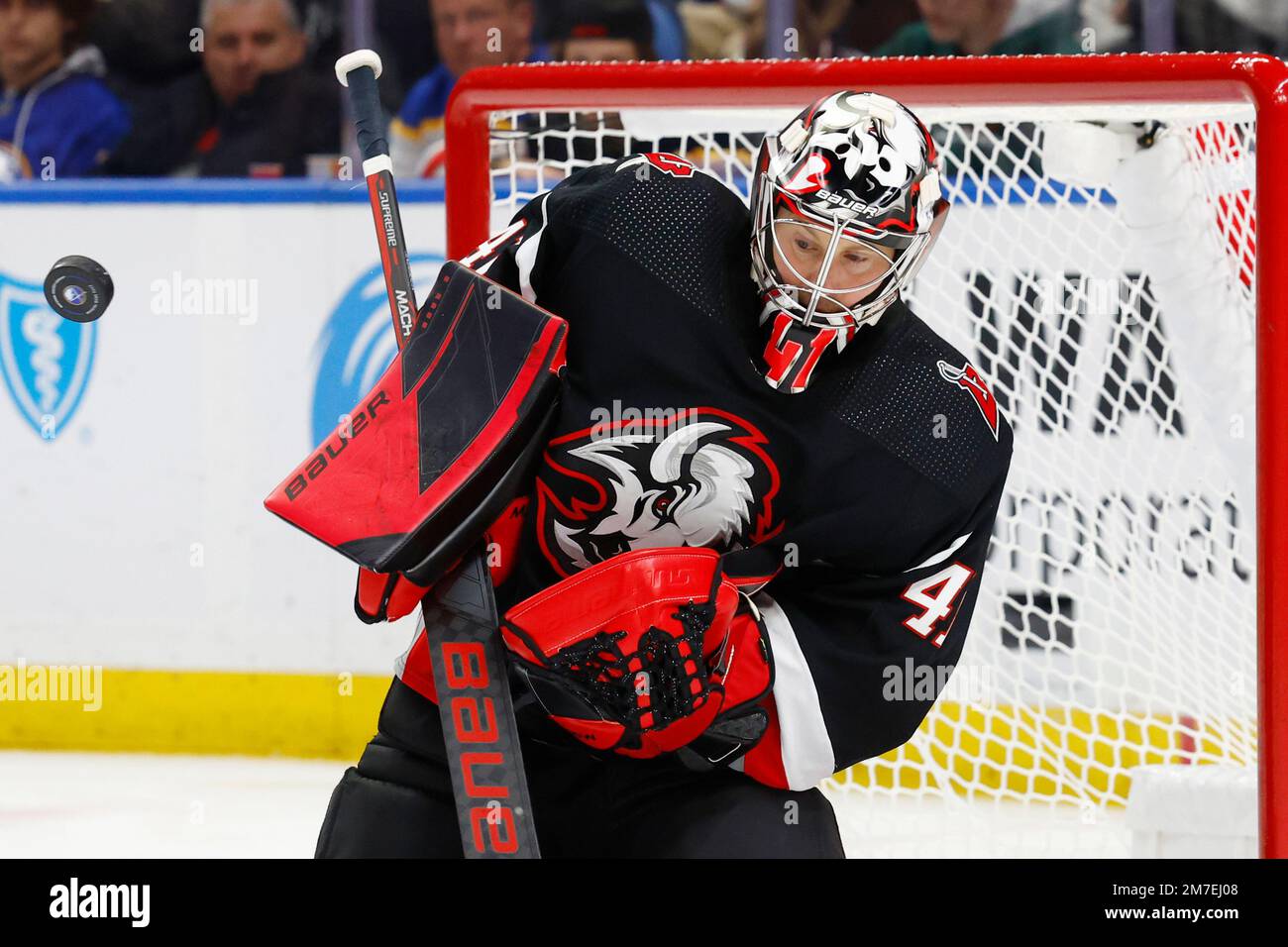 Buffalo Sabres goaltender Craig Anderson (41) makes a save during the ...
