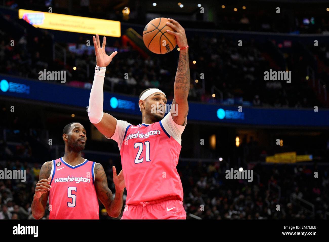 Washington Wizards center Daniel Gafford (21) in action during the ...