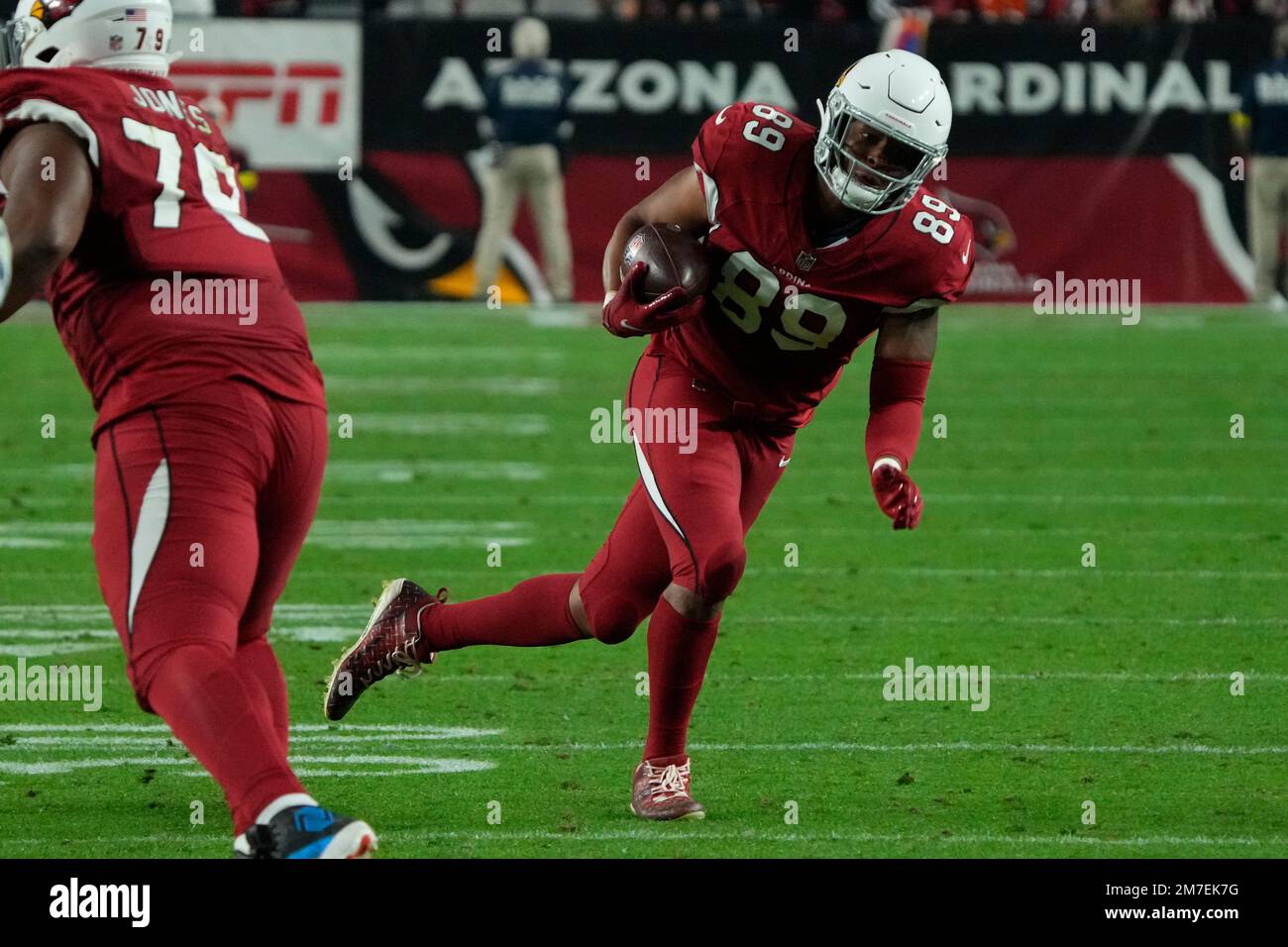 Arizona Cardinals tight end Stephen Anderson (89) runs the ball during ...