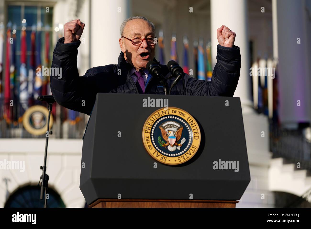 Senate Majority Leader Chuck Schumer of N.Y., speaks at the beginning ...