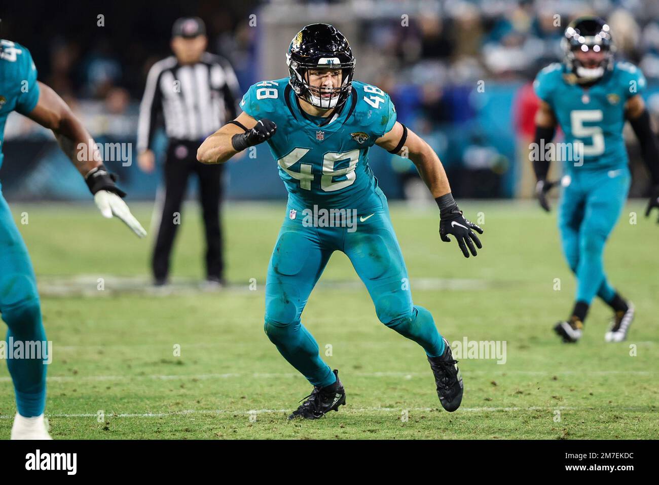 Jacksonville Jaguars linebacker Chad Muma (48) in action during an NFL ...