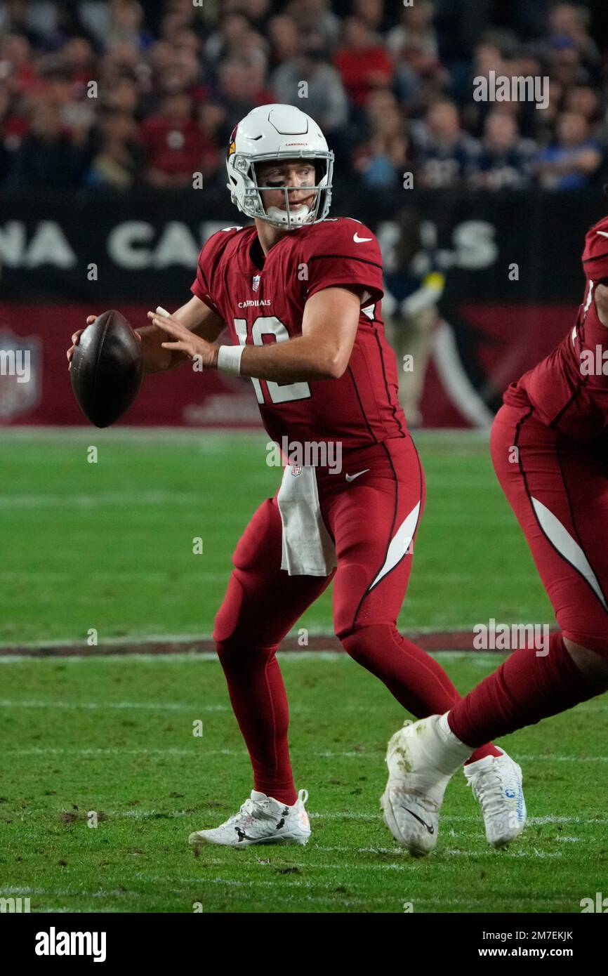 Arizona Cardinals quarterback Colt McCoy (12) throws the ball against ...