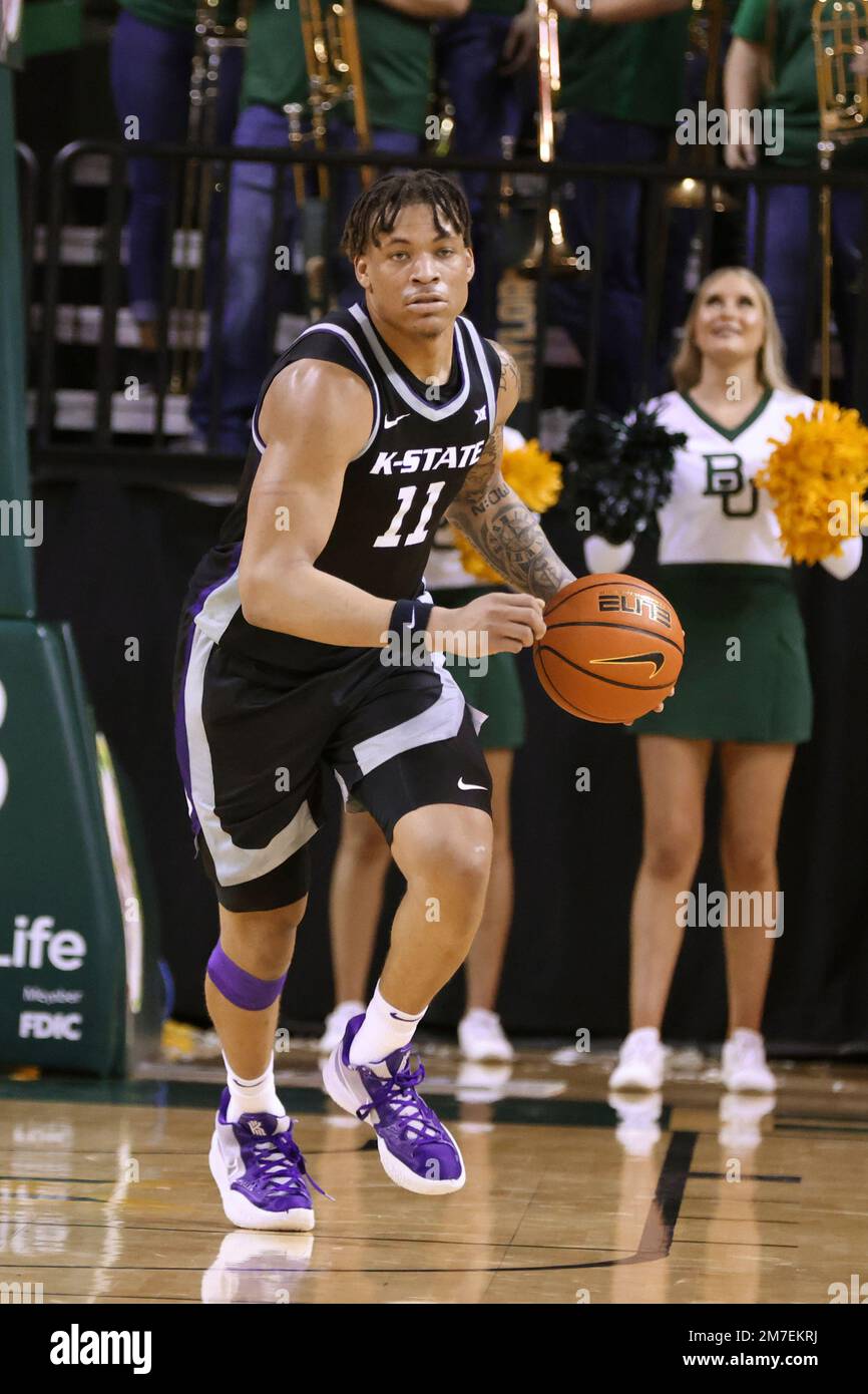Kansas State forward Keyontae Johnson heads up court against Baylor in ...