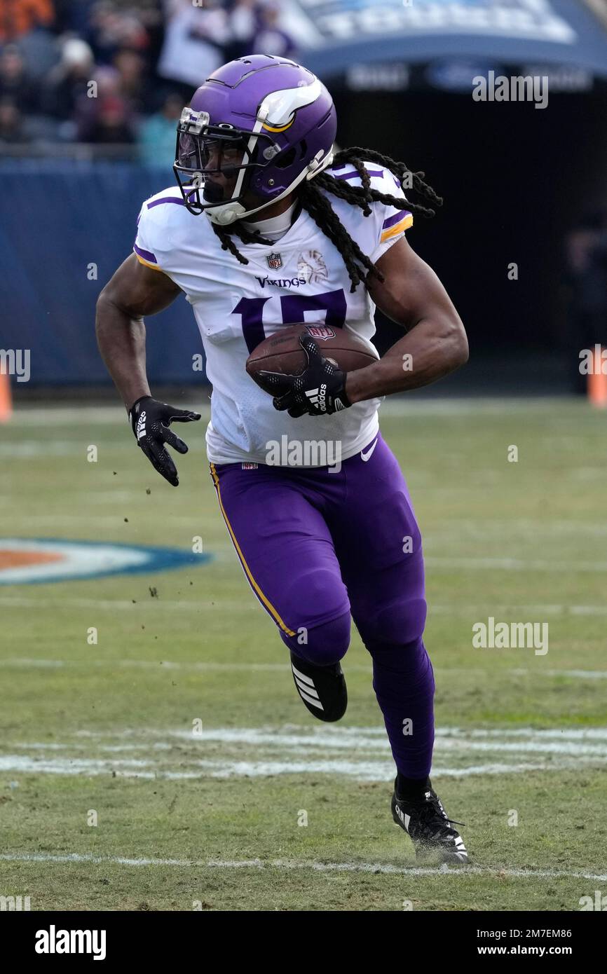 Minnesota Vikings wide receiver K.J. Osborn (17) runs up field after ...