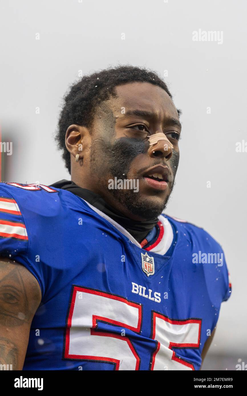 Buffalo Bills defensive end Boogie Basham (55) against the New York ...