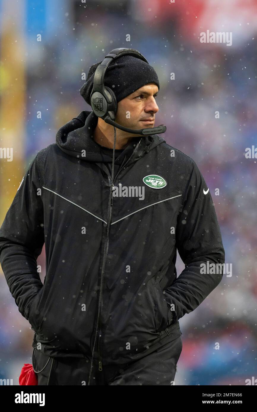 New York Jets head coach Robert Salah coaches against the Buffalo Bills ...