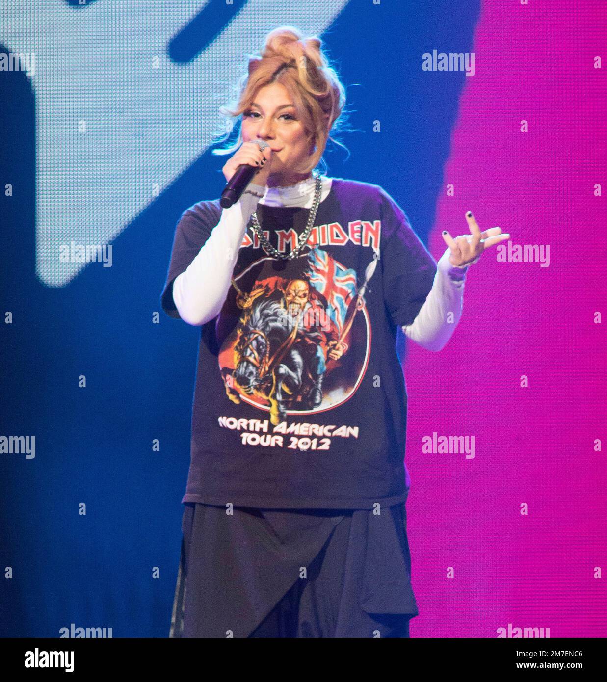 Jax performs in concert during Q102's iHeartRadio Jingle Ball at the ...
