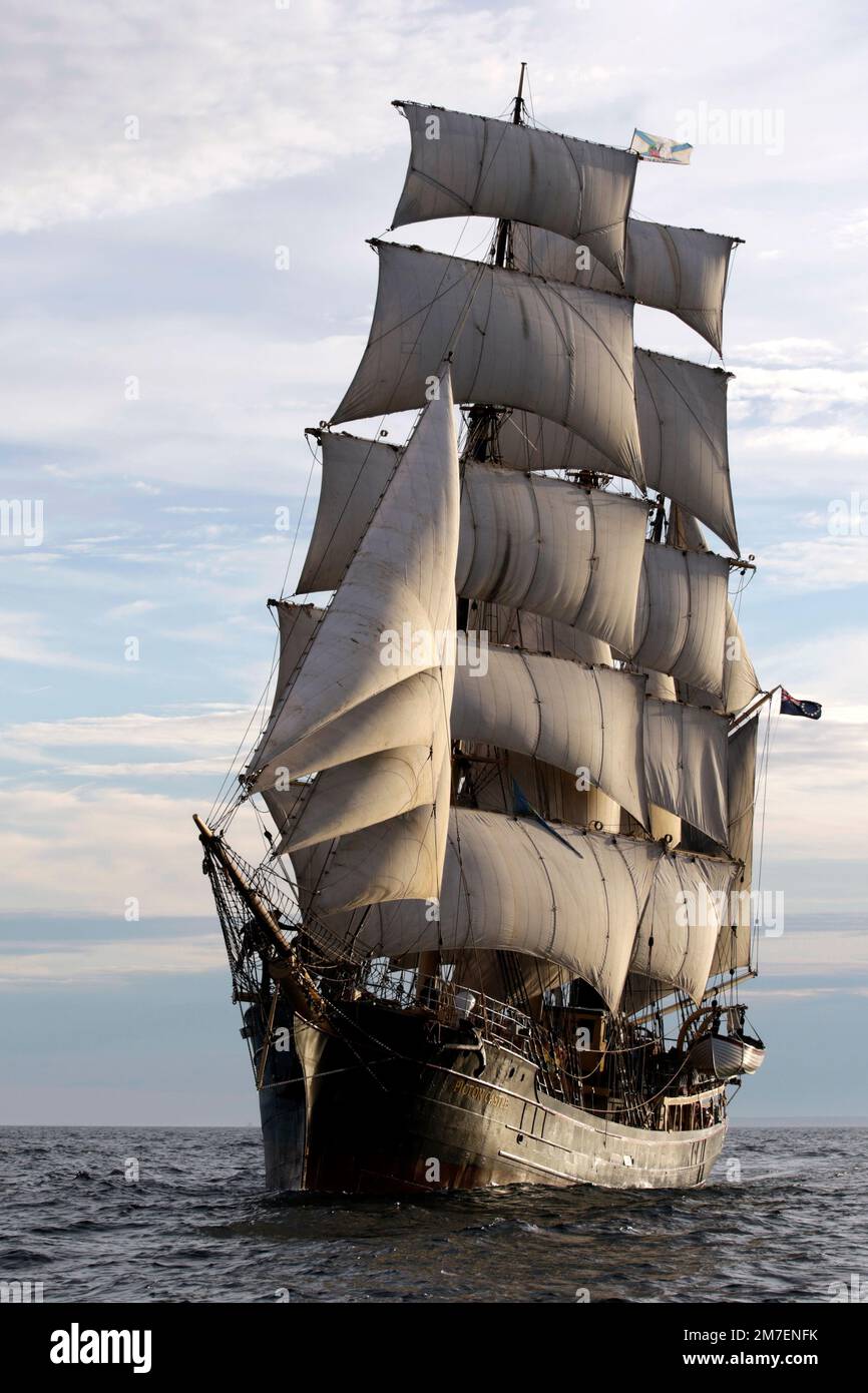 Barque Picton Castle, Sail Boston race start, 2017 Stock Photo - Alamy