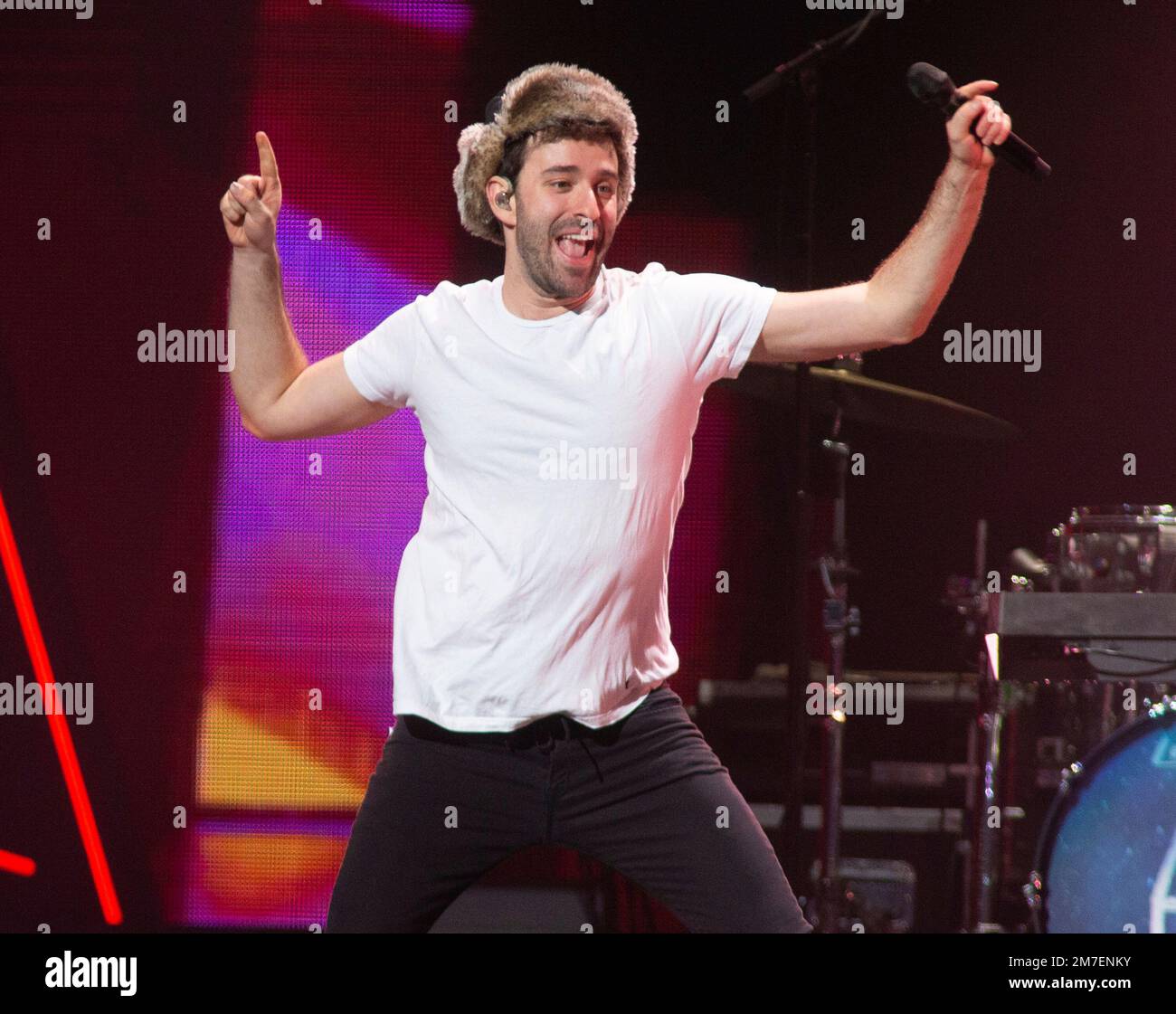 Jack Met of the band AJR performs in concert during Q102's iHeartRadio ...