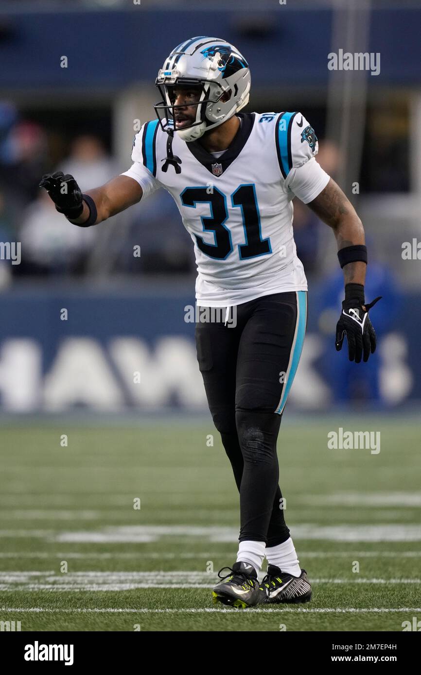 Carolina Panthers safety Juston Burris (31) gets set during an NFL ...