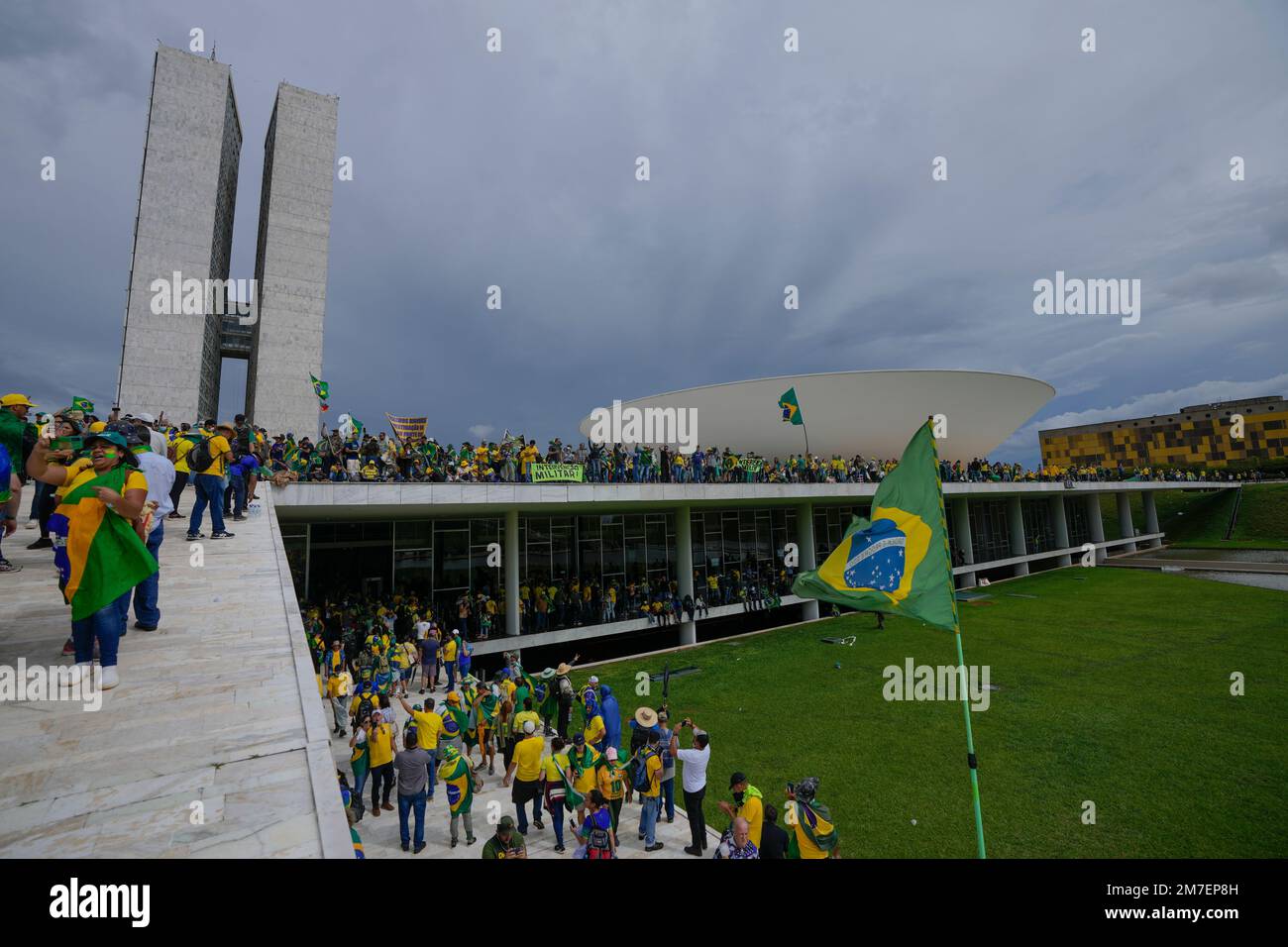 Protesters Supporters Of Brazils Former President Jair Bolsonaro