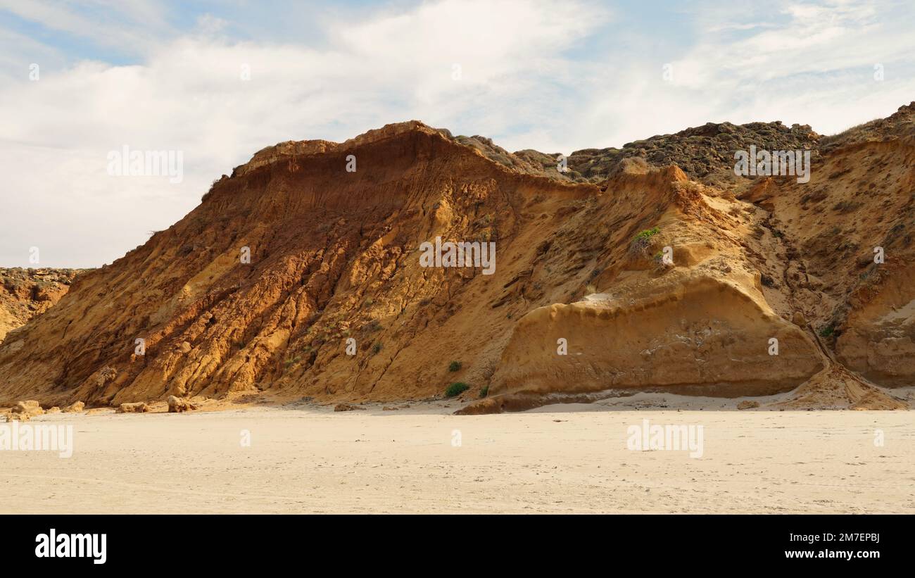 Rocky sea shore and blue sky on sunny day. Seascape, Mediterranean ...