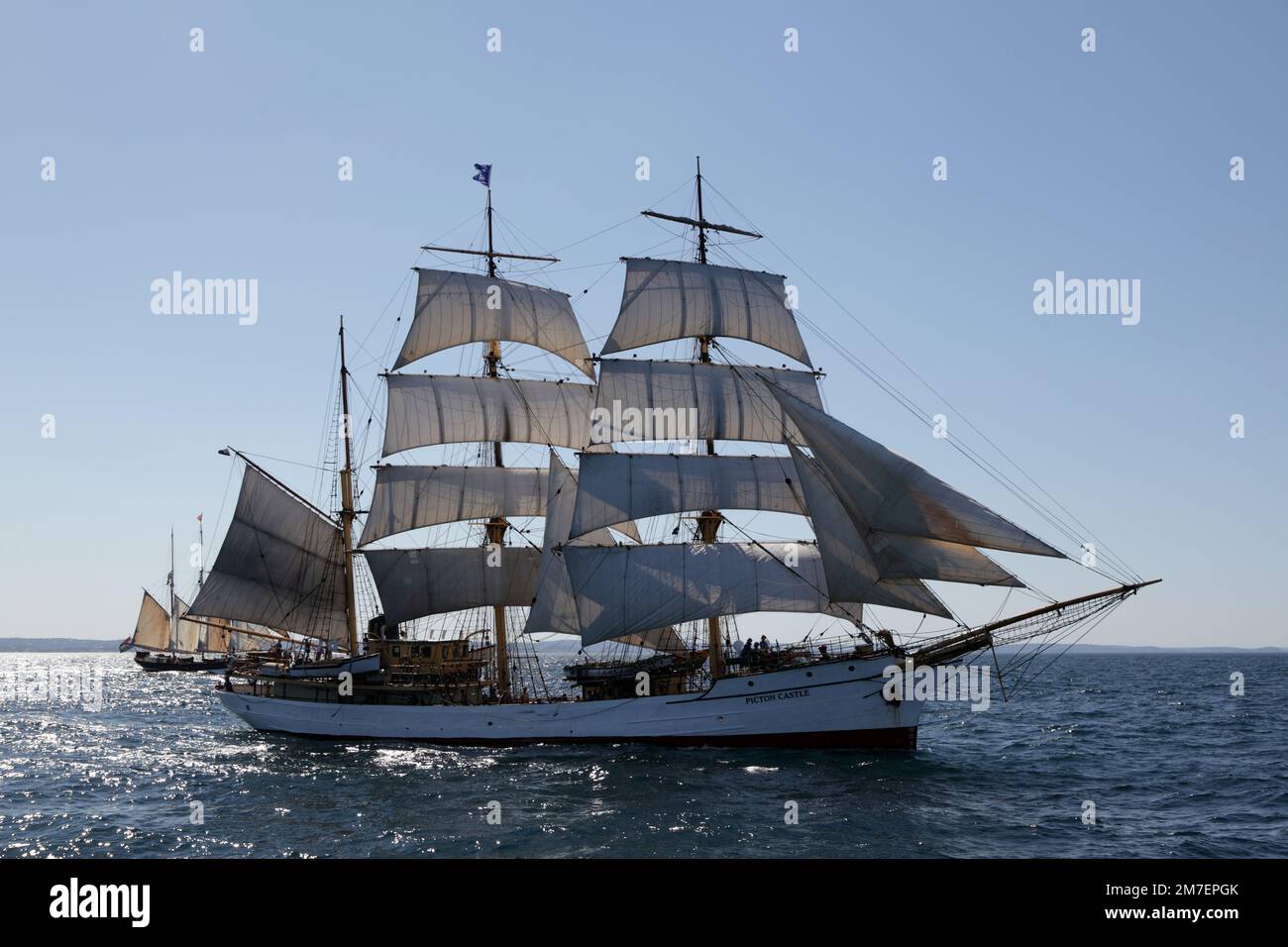 Barque Picton Castle, race start off Sydney, 2013 Stock Photo - Alamy